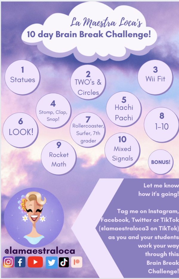 Ten Day Brain Break Challenge! - La Maestra Loca
