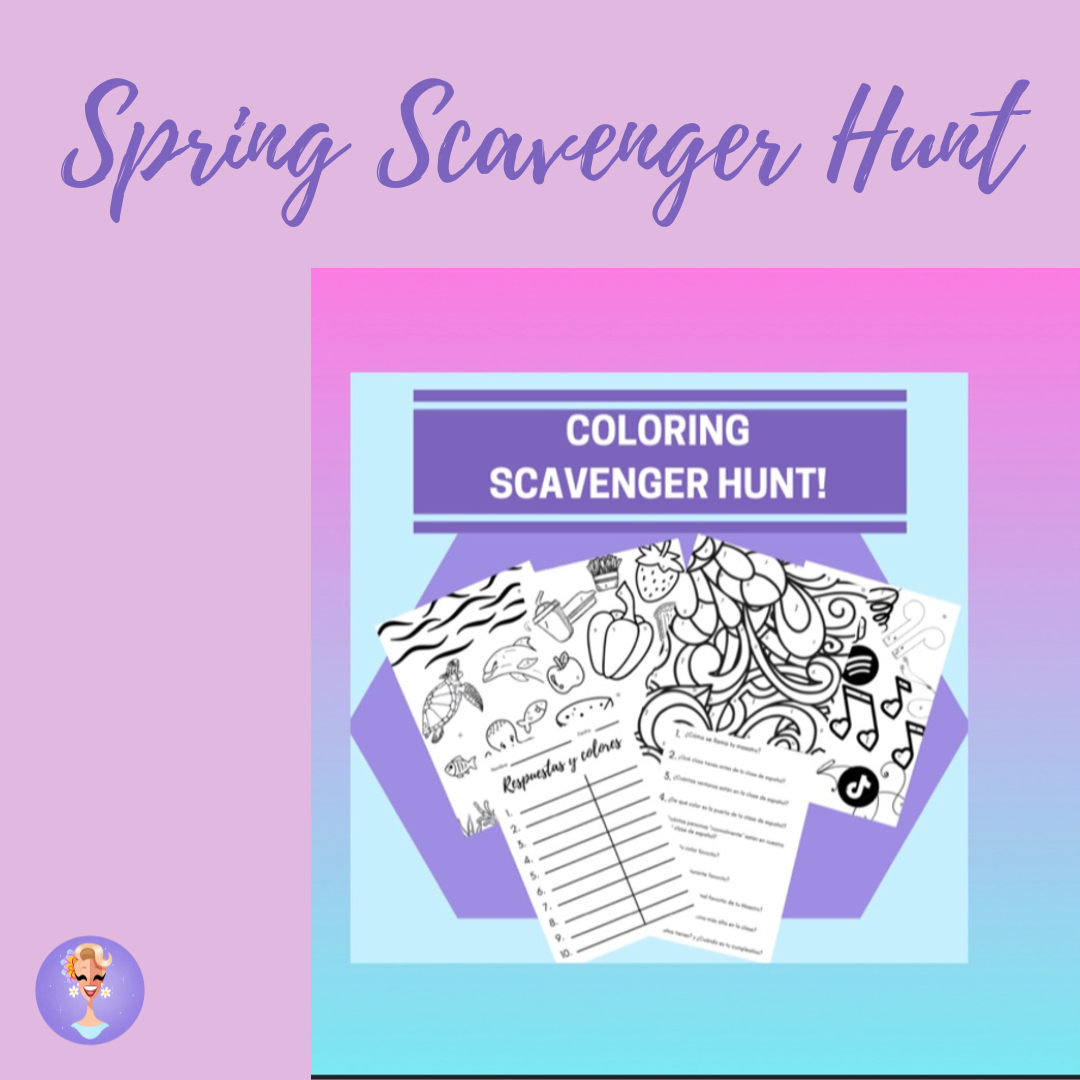 Spring Scavenger Hunt for World Language Students - La Maestra Loca